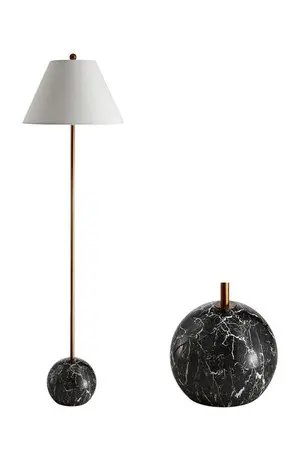 JONATHAN Y Miami 63.5" Minimalist Resin/metal Led Floor Lamp - Gold/black