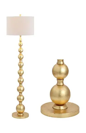 JONATHAN Y Adriana 62.5" Contemporary Transitional Metal Led Floor Lamp - Gold Painting