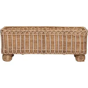 JULISKA Provence Rattan Rectangular Planter - Whitewash