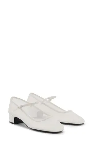 Mango Mary Jane Pumps - White