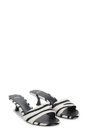 Mango Genuine Calf Hair Slide Sandal