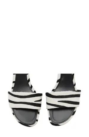 Mango Genuine Calf Hair Slide Sandal