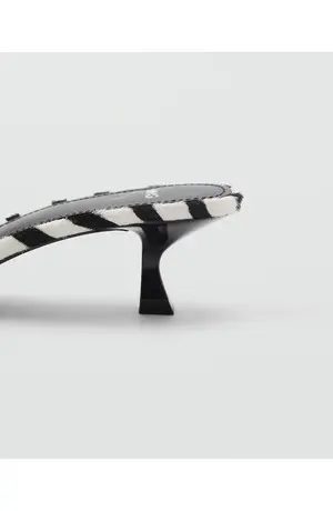 Mango Genuine Calf Hair Slide Sandal
