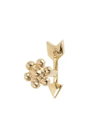 MARIA TASH Diamond Arrow Single Stud Earring - Yellow Gold