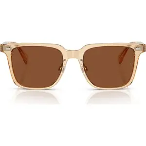 Oliver Spencer Oliver Peoples 52mm Rectangular Polarized Sunglasses Champagne/ Clay