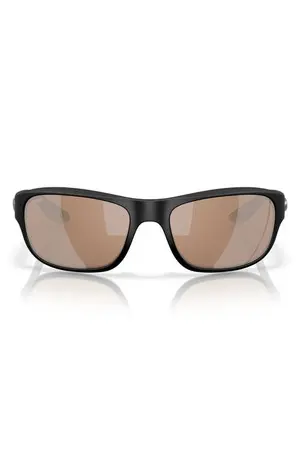 COSTA DEL MAR Clipperton 58mm Polarized Sunglasses - Black/ Copper Silver 580g