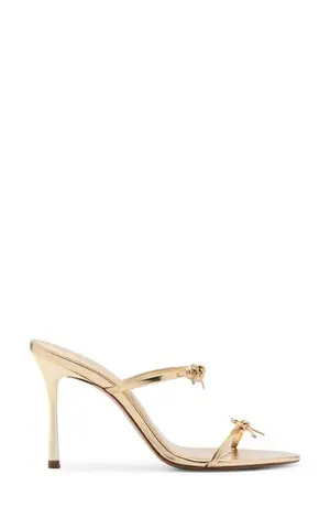 Mango Stiletto Heel Slides - Gold