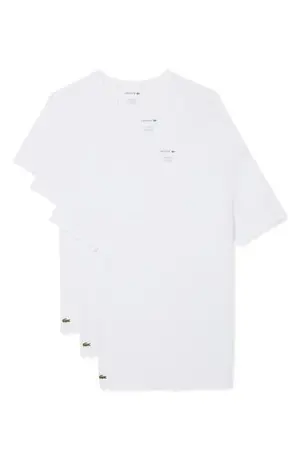 Lacoste 3-pack Cotton V-neck T-shirts - White
