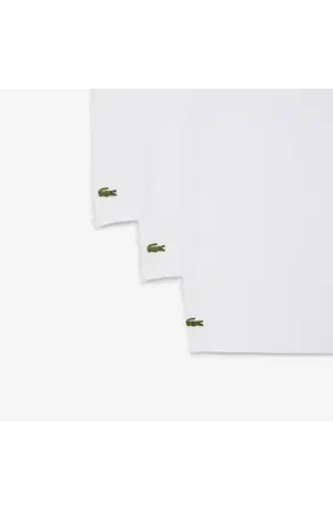 Lacoste 3-pack Cotton V-neck T-shirts - White