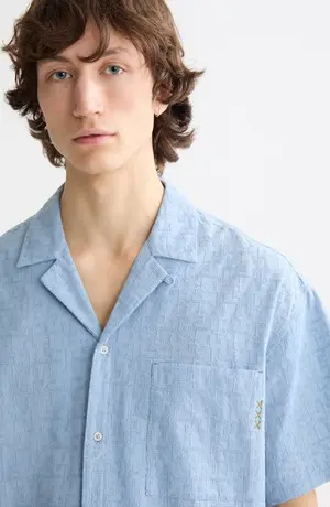 Scotch & Soda Macys Cross-stitch Camp Shirt