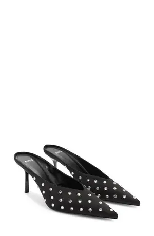 Mango Crystal Pointed Toe Mule