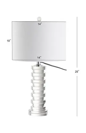 JONATHAN Y Sasha 25" Crystal Led Table Lamp