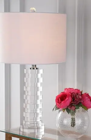 JONATHAN Y Sasha 25" Crystal Led Table Lamp