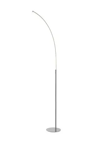 JONATHAN Y Curva 64" Metal Minimalist Modern Led Integrated Floor Lamp - Chrome