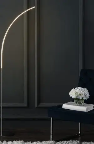 JONATHAN Y Curva 64" Metal Minimalist Modern Led Integrated Floor Lamp