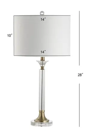 JONATHAN Y Mark 28" Crystal/metal Led Table Lamp