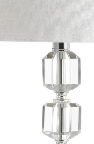 JONATHAN Y Cary 27.5" Modern Stacked Crystal/metal Led Table Lamp