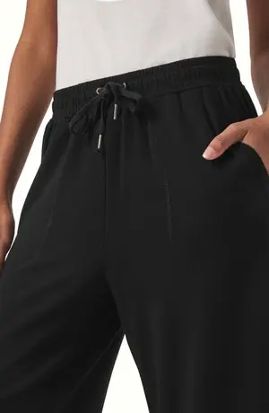 Splendid Supersoft Crop Wide Leg Pants - Black