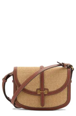 Mango Canvas & Faux Crossbody Bag