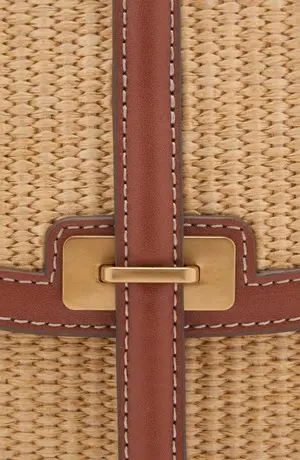 Mango Canvas & Faux Crossbody Bag