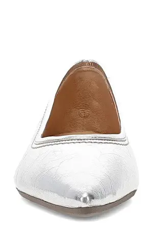 THE FRYE COMPANY Heather Pointed Toe Flat - Silver