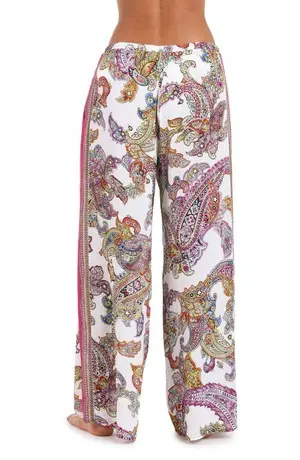L'Agence Geraldine Printed Wide Leg Pants