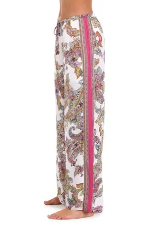 L'Agence Geraldine Printed Wide Leg Pants