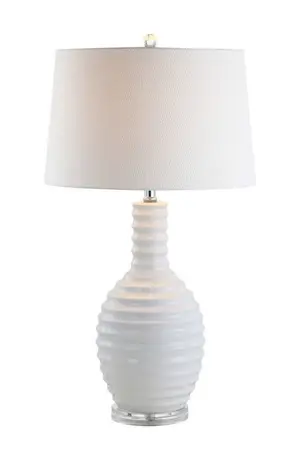 JONATHAN Y Dylan 29.5" Ceramic Led Table Lamp White
