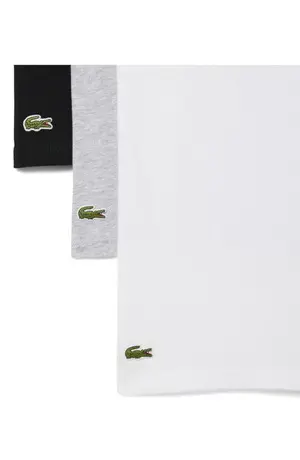 Lacoste 3-pack Cotton Crewneck T-shirts - White/silver Chine/black