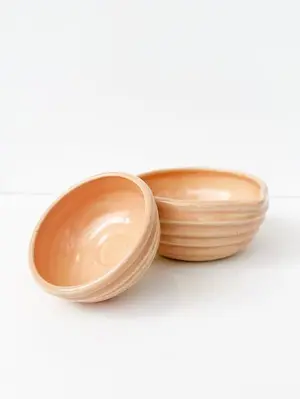 MIKKARBO Hunny Matcha Bowlsset Of 2 Peach