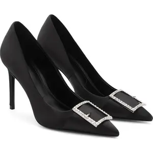 Mango Buckle Pointed Toe Pumps