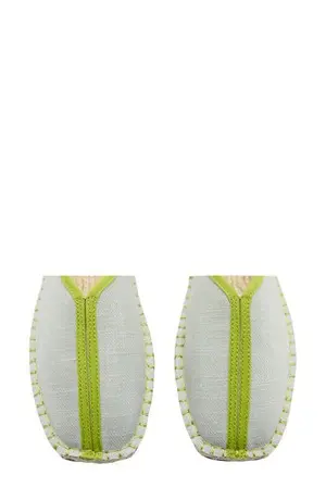 Mango Jute Sole Mule - Pastel Green
