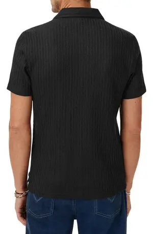 John Varvatos Grana Texture Polo - Black