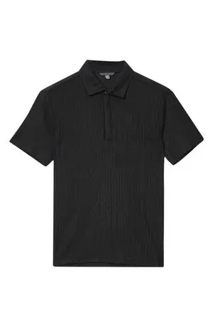 John Varvatos Grana Texture Polo - Black