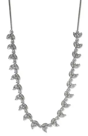 Nadri Ravish Vine Chain Necklace - Rhodium