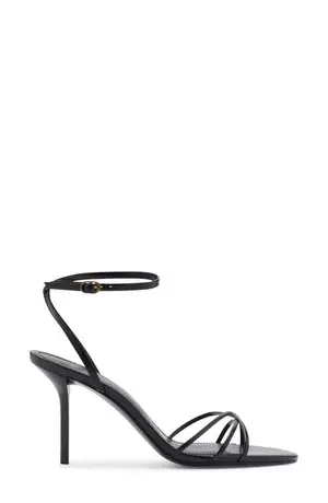 Mango Ankle Strap Sandal - Black