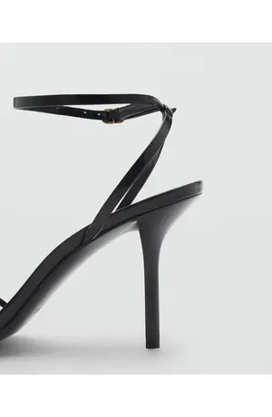 Mango Ankle Strap Sandal - Black