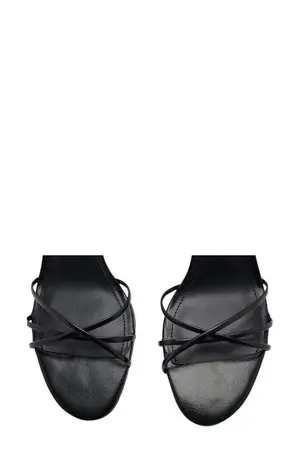 Mango Ankle Strap Sandal - Black