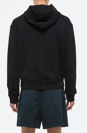 Helmut Lang Embossed Studio Logo Hoodie - Black