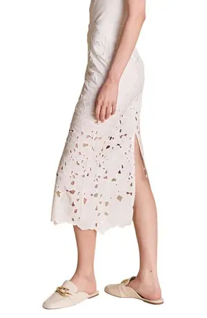 Endless Rose Cutout Lace Midi Skirt