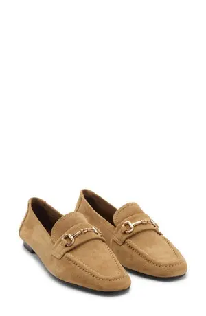 Mango Buckle Leather Moc-toe Flats - Tobacco Brown