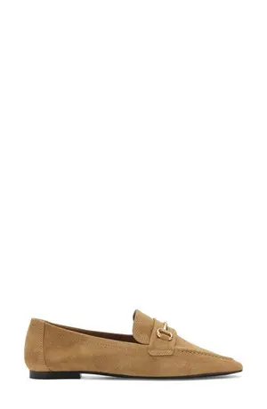 Mango Buckle Leather Moc-toe Flats - Tobacco Brown