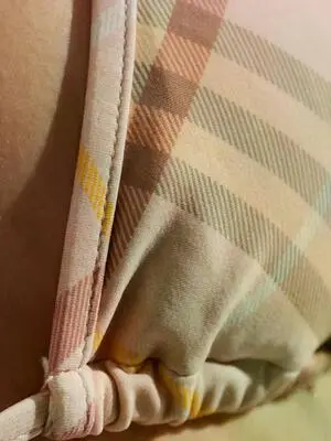 Burberry Check Pattern Bikini Top - Pink