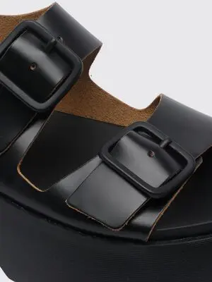 Camper Tasha Leather Platform Sandals - Black