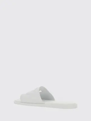 Dolce & Gabbana Rubber Slides With Carved Dg Monogram - White
