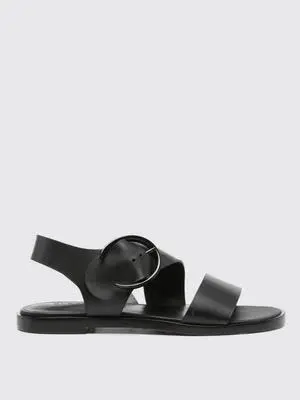 Clergerie Flat Sandal With Buckle Detail - Black