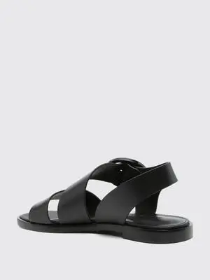 Clergerie Flat Sandal With Buckle Detail - Black