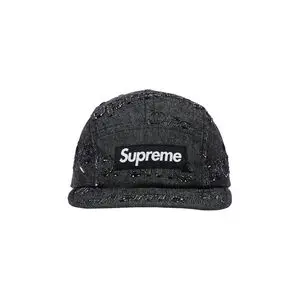 Supreme Lasered Denim Cap - Black