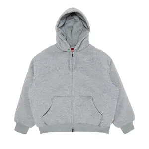 Supreme X The North Face Down Filled Zip Up Hooded Sweatshirt - Grey