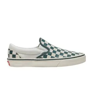 VANS Classic Checkerboard Slip-on Sneakers - Green